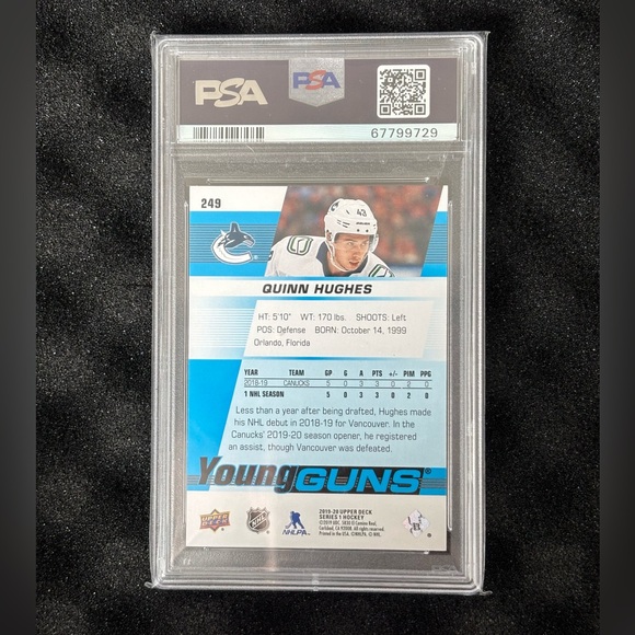 Games | Quinn Hughes 219 Upper Deck Young Guns Hockey Card | Poshmark